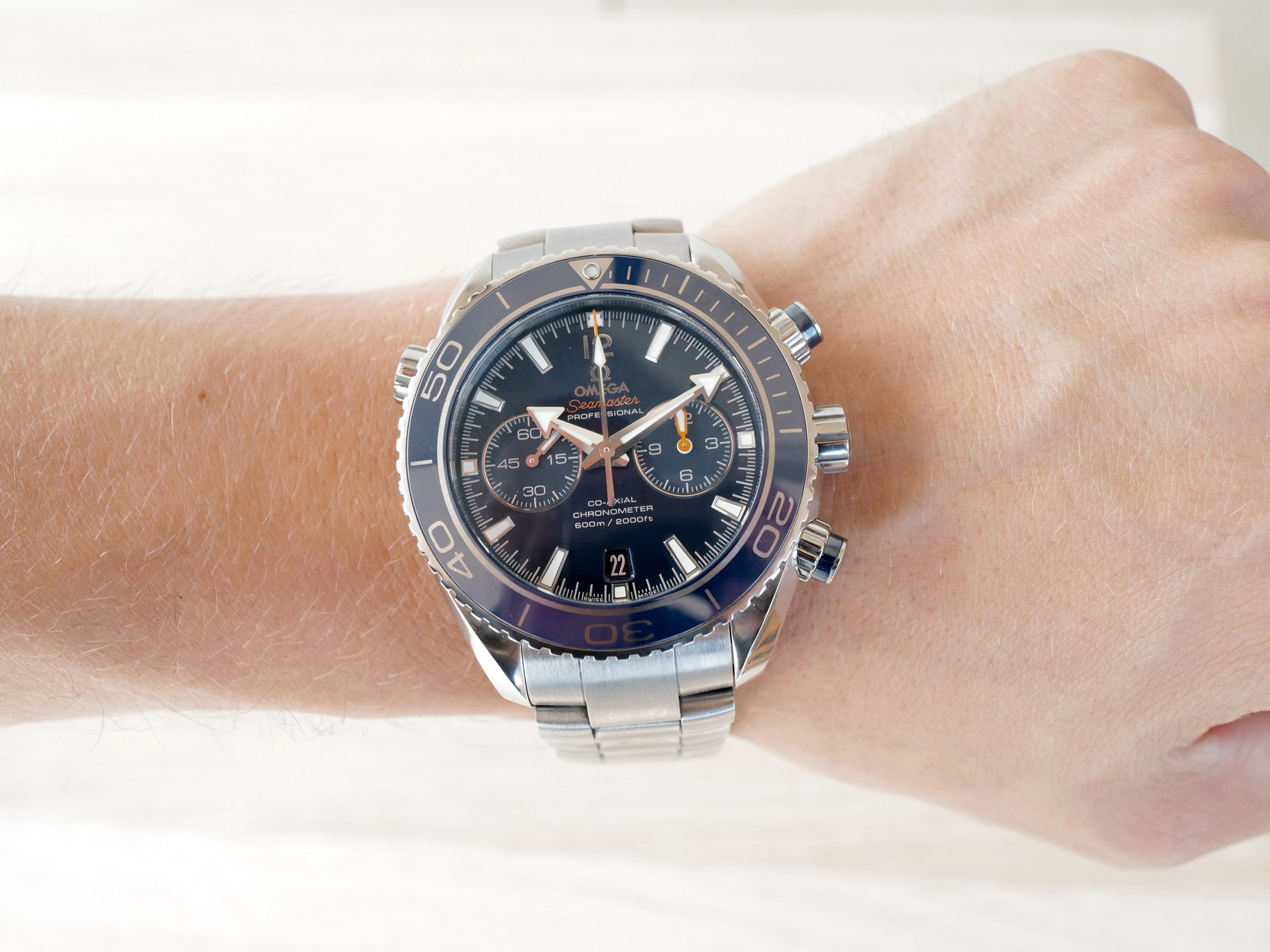 Omega Seamaster Planet Ocean 600M Co‑Axial Chronograph 45.5mm Titanium ...